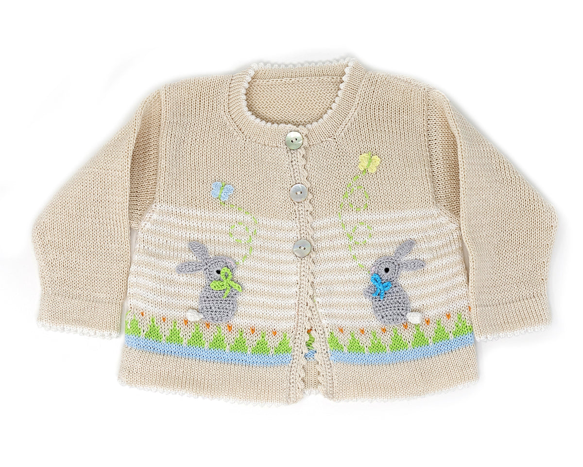 Easter Cardigan with Bunnies – Melange Collection